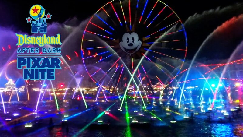 "Colors of Pixar" Fountain Show at World of Color during Disneyland ...