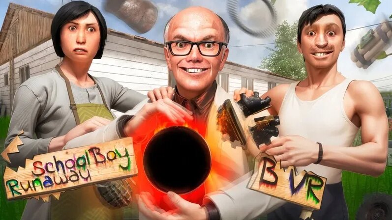 Сбежал ОТ ЗЛЫХ Родителей Через Черную ДЫРУ в Schoolboy Runaway в VR в ...