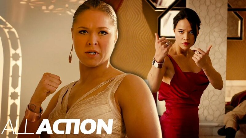 Michelle Rodriguez vs. Ronda Rousey | Furious 7 (2015) | All Action ...