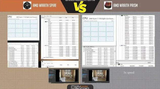 AMD Wraith Spire VS AMD Wraith Prism CPU Cooler - Смотреть онлайн в ...