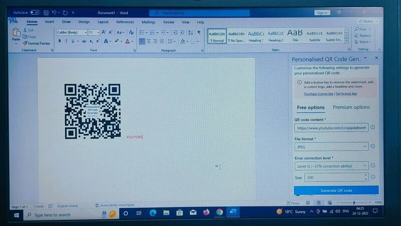 How to create a QR code for a word document very easy. how to generate ...