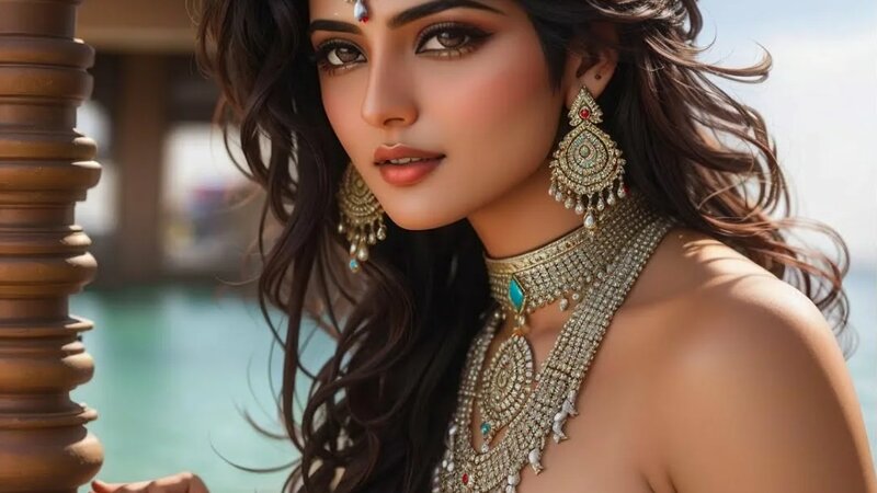 [4K] AI ART indian Lookbook Model Al Art video mesmerising pictures ...