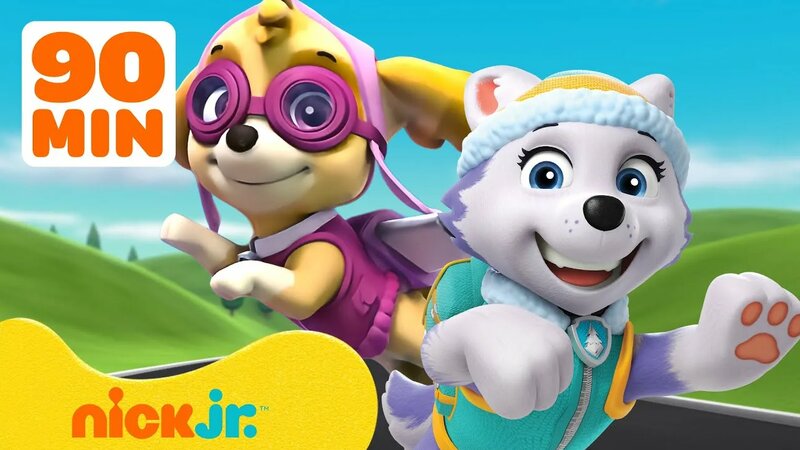 PAW Patrol Girl Power Rescues! #2 w/ Skye & Everest 90 Minutes | Nick ...