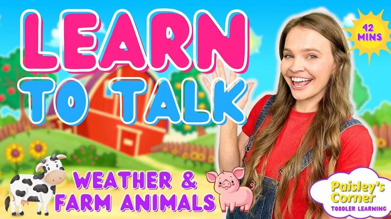Learn to Talk | Learn Weather Farm Animals, Animal Sounds | Toddler ...
