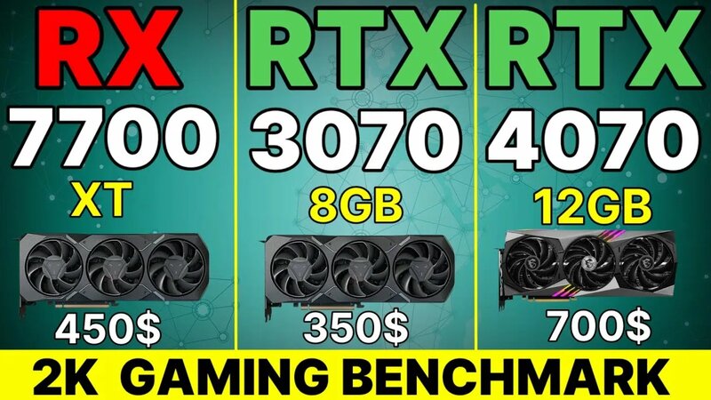 RX 7800 XT VS RX 6700 XT VS RTX 3070 VS RTX 4070 VS RTX 3060 1440p ...