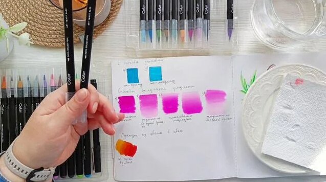 Все техники рисования акварельными маркерами CoLLart - Смотреть онлайн ...