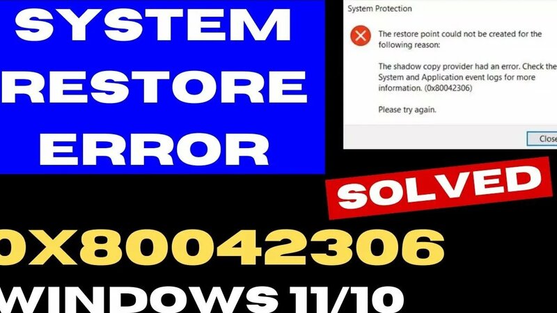 0x80042306 System Restore Error in Windows 11 / 10 Fixed - Yandex Video ...