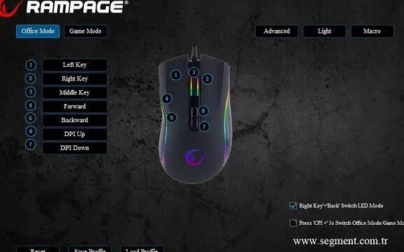 Rampage mouse macro programı ve ışık ayarları(tüm rampage mouselar için ...
