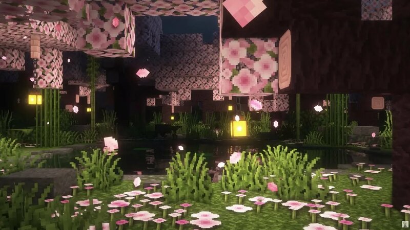 Minecraft Cherry Blossom Forest Ambience w/ C418 Music - Смотреть ...