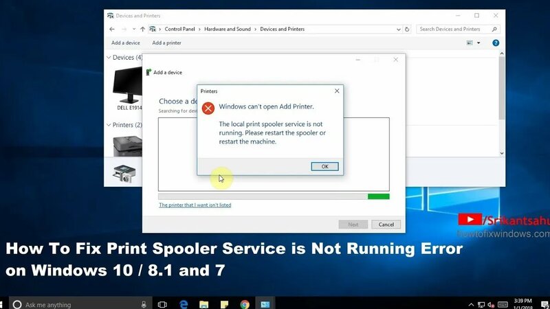 Fix Print Spooler Service is Not Running on windows 10/11 ...