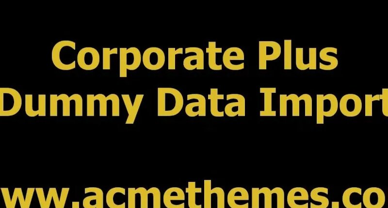Corporate Plus : Awesome theme for Business, Corporate House, Demo ...