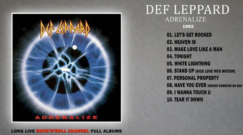 Def Leppard - Adrenalize (1992) - Full Album — Видео от Rock ’n’ Roll ...