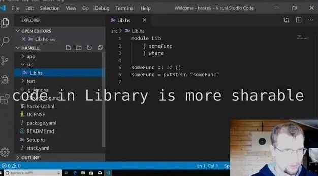 Haskell hello world on windows in visual code (IDE support) - Смотреть ...