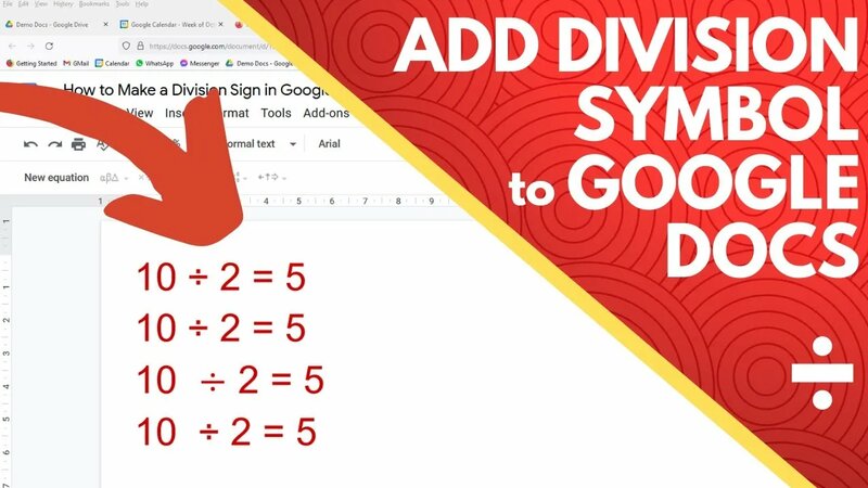 How to Make a Division Sign in Google Docs [ ÷ ] - Смотреть онлайн в ...