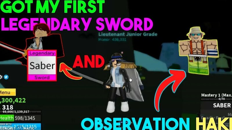 [ Blox Fruit ] How to get saber V1 and Observation Haki ( Ken Haki ...