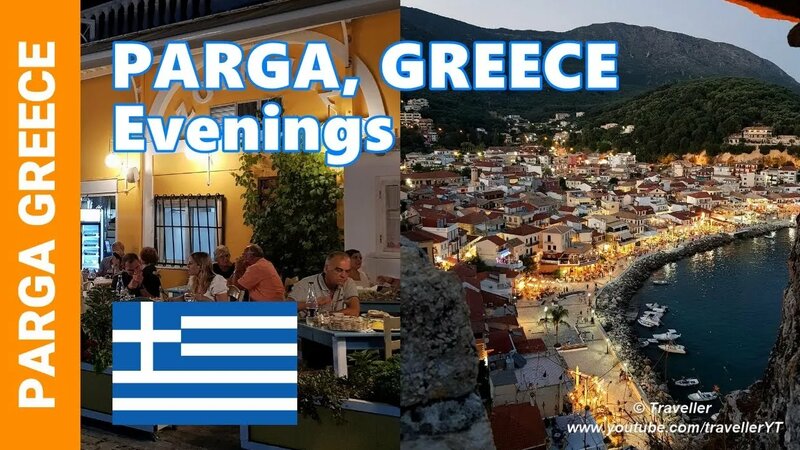 Parga, Greece 🇬🇷 Evening Time in Parga Town - Night Walk Through ...