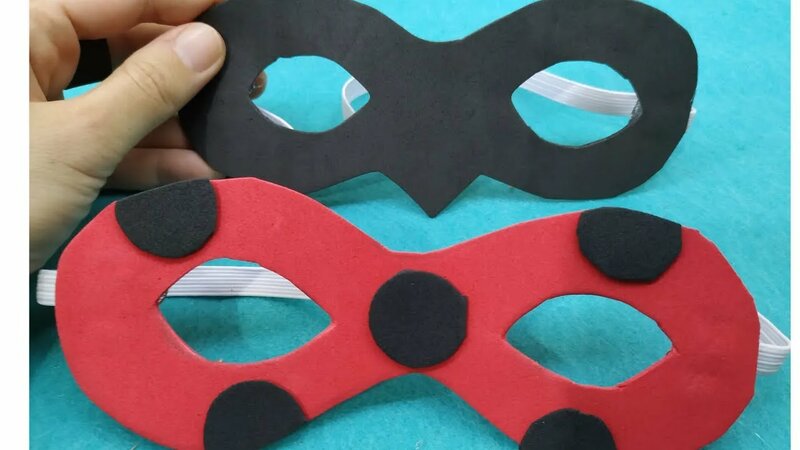 Tutorial - Ladybug and Cat Noir's Mask DIY miraculous ladybug mask ...