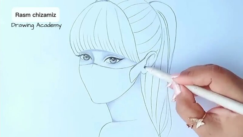 Chiroyli qiz rasmini chizishni o'rganamiz - Yandex Video aramada ...