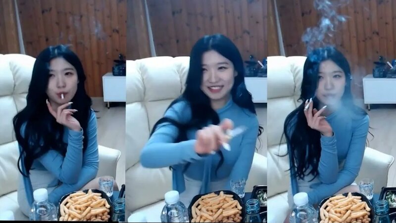 Korean Girl Smoking