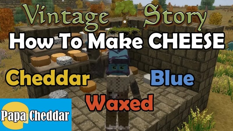 How to Make Cheese | Cheddar, Blue, Waxed | Vintage Story | Tutorial ...