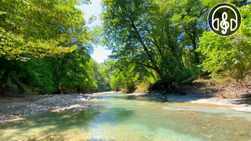 A very beautiful and soothing mountain turquoise river. Sounds of ...