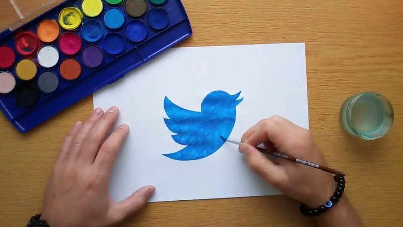 How to draw the Twitter logo