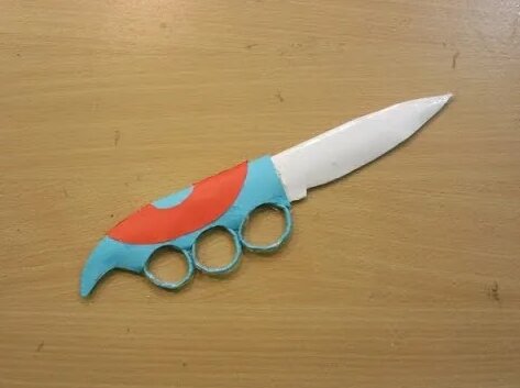 How to make a paper knuckle knife - Easy paper knife Tutorials