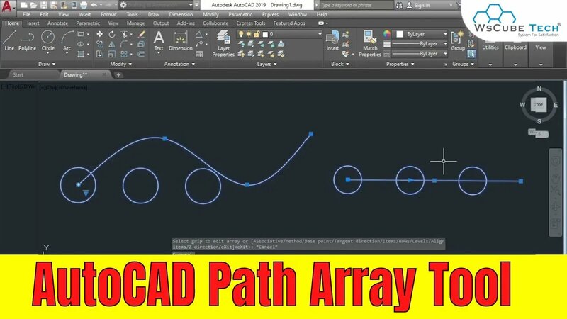 Path Array Tool | How to use Path Array Command in AutoCAD? | AutoCAD ...