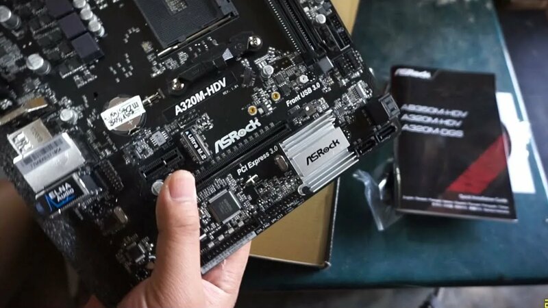 Unboxing ASRock A320m-HDV | cheapest AM4 motherboard on the market ...