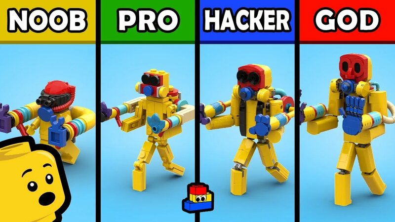 LEGO Poppy Playtime: Building Player with GrabPack (Noob, Pro, Hacker ...