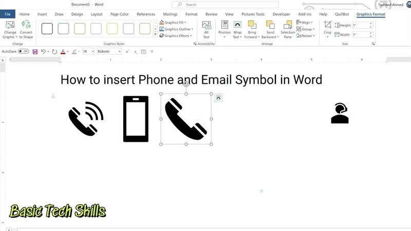 How to insert Phone and Email Symbol in Word - Yandex Video aramada ...