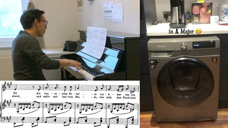 Samsung Washing Machine Song with Piano [Franz Schubert's "Die Forelle ...