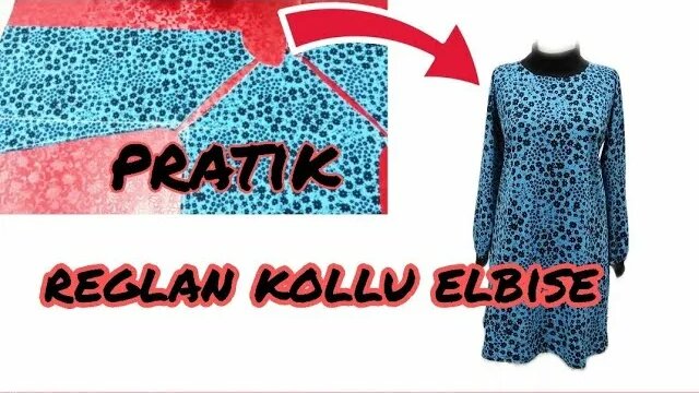 Pratik reglan kollu elbise kesimi ve dikimi/easy raglan sleeve dress ...