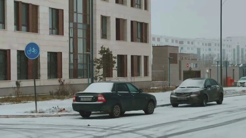 Astana IT university’s dormitory and snowfall (общага аиту) - Смотреть ...
