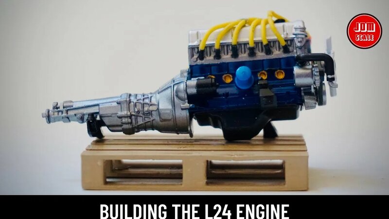 Building the L24 Engine - 1/24 Tamiya Nissan Fairlady 240zg - Смотреть ...