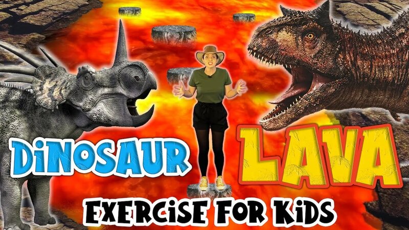 Dinosaur Exercise for Kids 2 | The Floor is Lava | Home Workout for ...