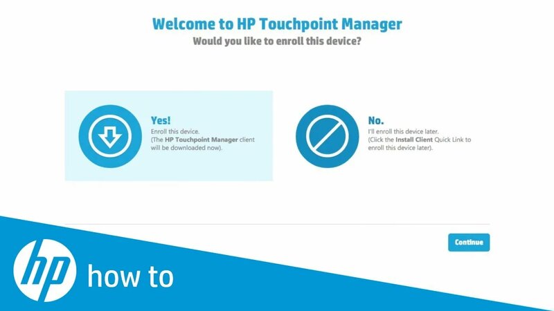 Getting Started | HP Touchpoint Manager | HP Support - Смотреть онлайн ...