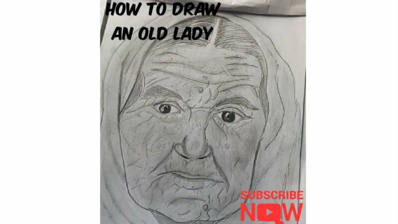 How to Draw an Old Lady || Face Drawing