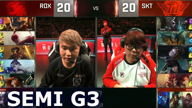 SKT vs ROX - Game 3 Semi Finals Worlds 2016 | LoL S6 World Championship SK Telecom T1 vs Rox ...