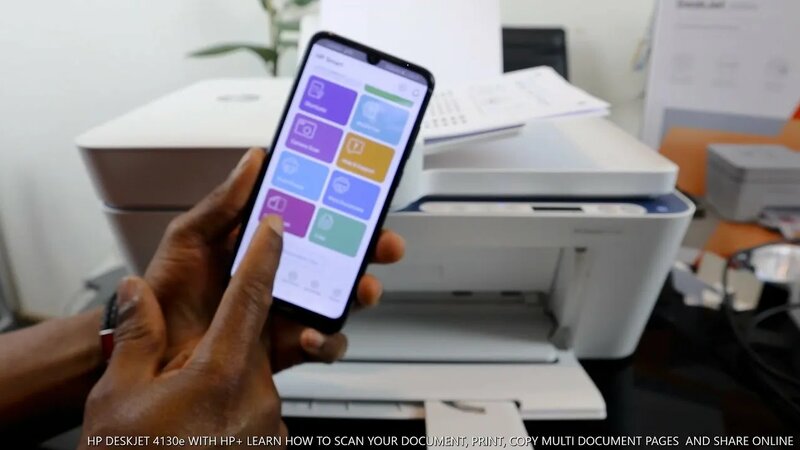 HP Deskjet 4130e with HP+ learn how to scan your document, print, copy ...