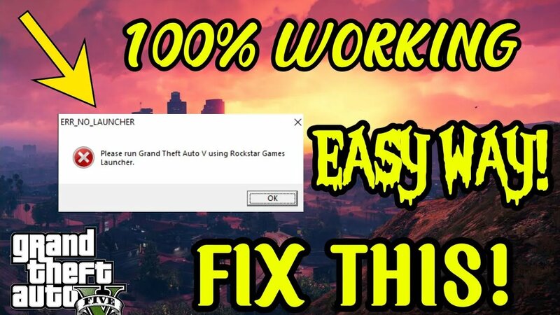 GTA 5 Error Fixed! ERR_NO_Launcher Solution Without Reinstalling (Quick ...