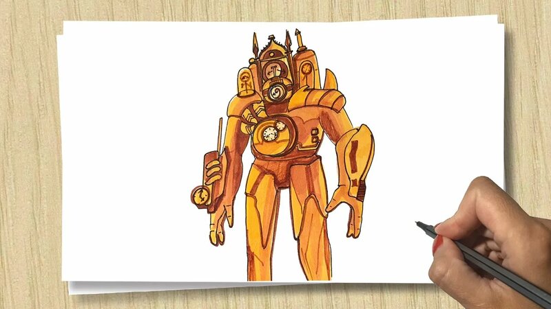 Как нарисовать Титана Клок Мен Скибиди Туалет _ How to draw Clock MAN ...