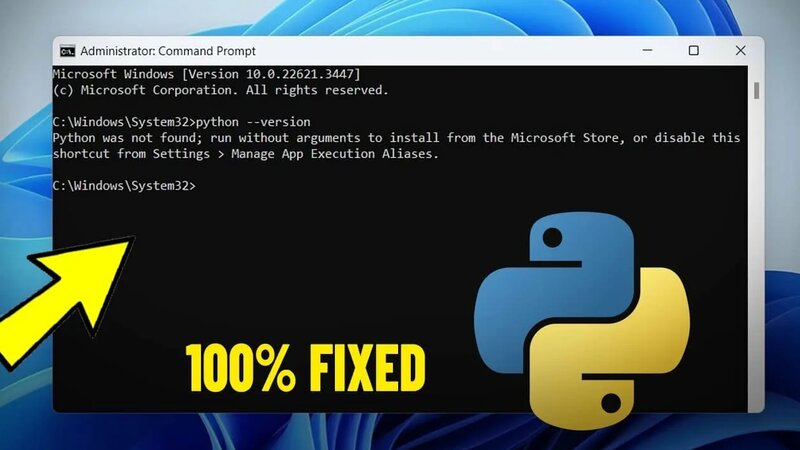 Python was not found run without arguments to install from the ...