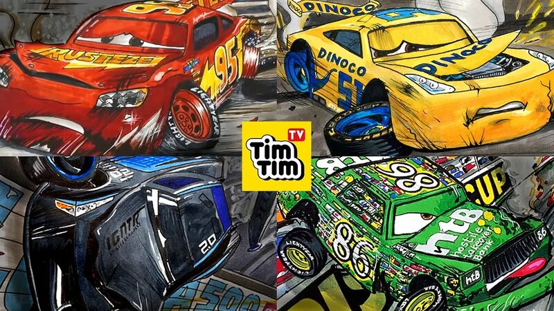 Compilation CARS 3 McQueen Crash, Jackson Storm Cruz Chick Hicks ...