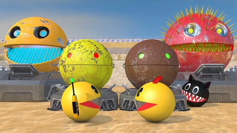 Pacman & Ms Pacman vs Cartoon Cat & Robot Monsters - Смотреть онлайн в ...