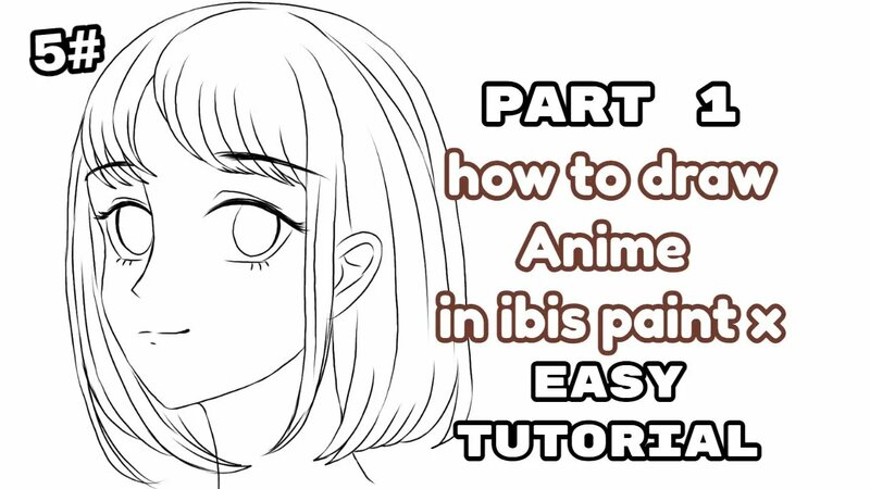 How to draw Anime girl character in ibis paint x easy beginner tutorial ...