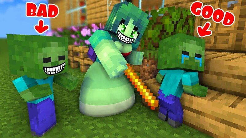 Monster School : Good Zombie Family and Bad Zombie Family - Sad Story ...