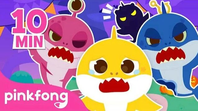 Zombie Shark Family Hide and Seek | Halloween Cartoon & Song | Pinkfong ...