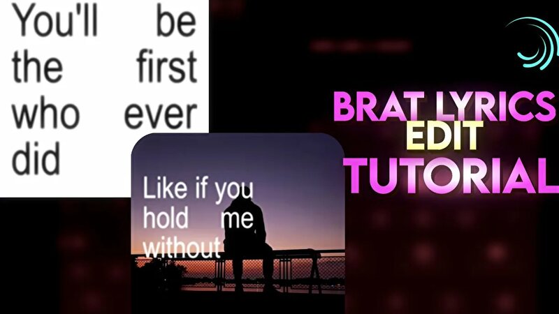Brat Lyrics Edit Tutorial Using Brat Generator Alightmotiontutorials