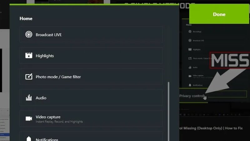 FIX Privacy Control missing in Nvidia GeForce Experience Shadowplay for ...